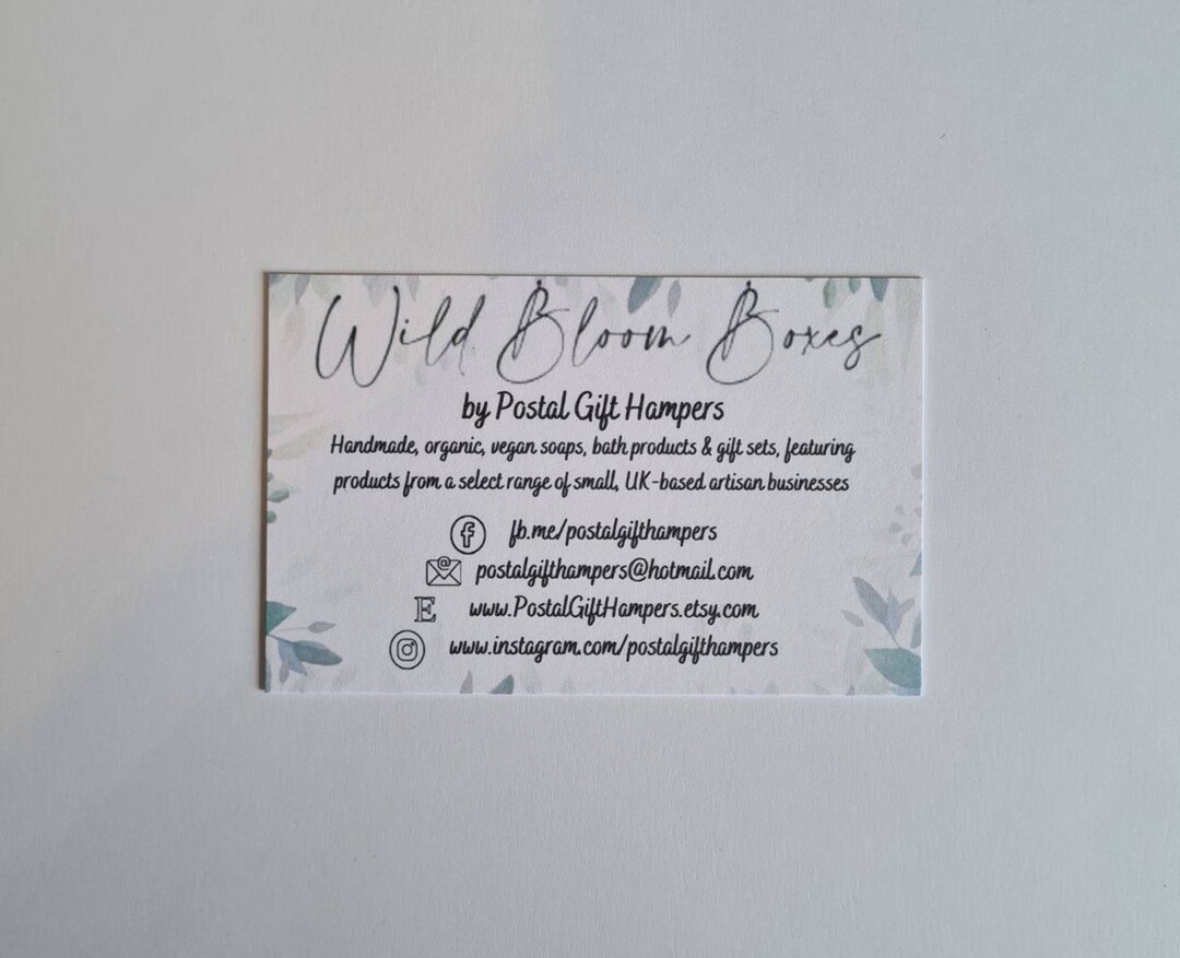 Personalised Matt Business Cards, Small Business Tools, Handmade Cards ...