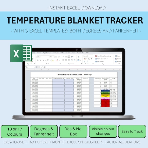 Excel Crochet Tracker - Etsy