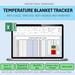 Temperature Blanket Tracker | Excel Spreadsheet | - Etsy