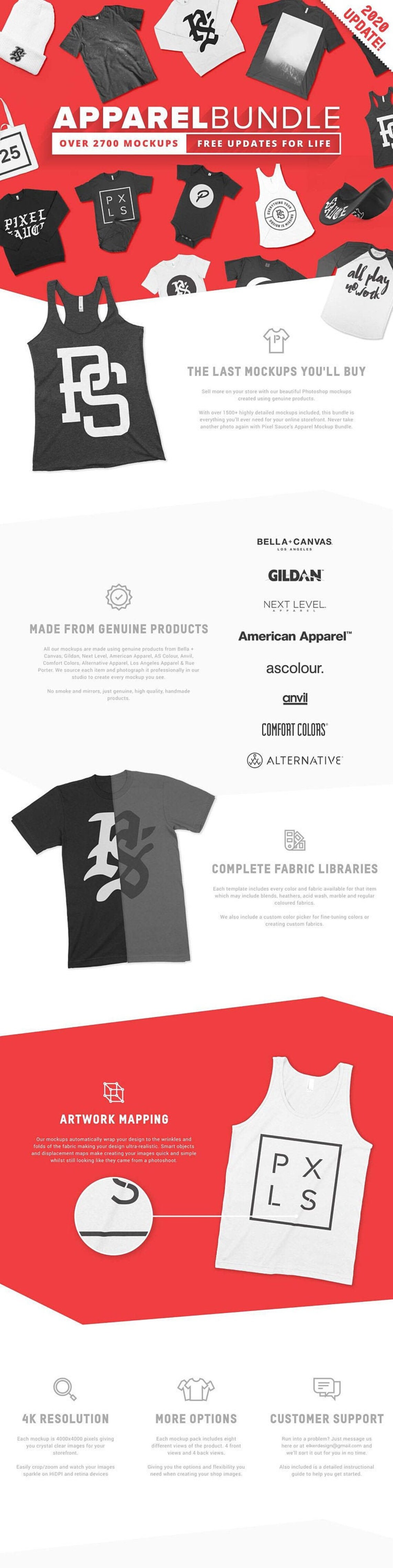 Apparel Bundle Mockup - Etsy