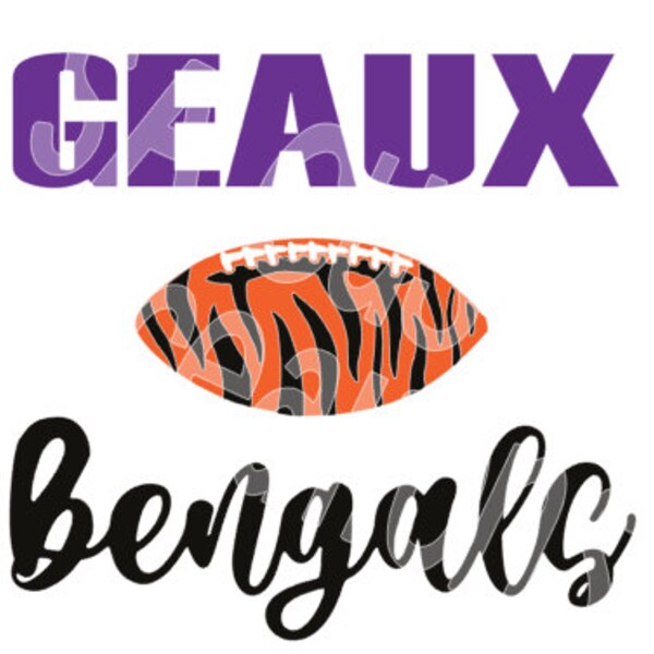 Geaux Bengals Svg - Etsy