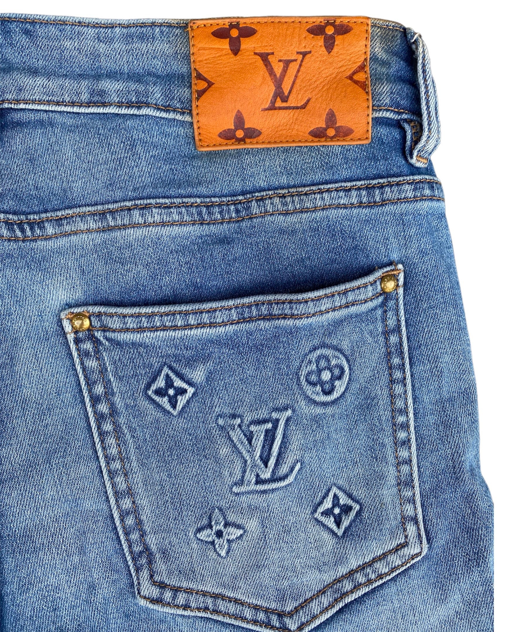 Louis Vuitton Denim Jeans Pants - Etsy