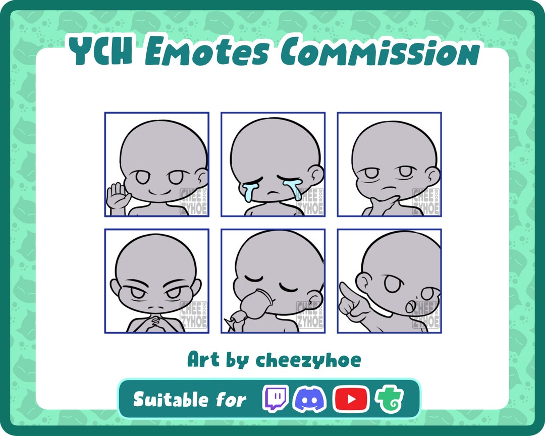 YCH Emotes Custom Emotes Badges Commission for Twitch,discord,trovo ...