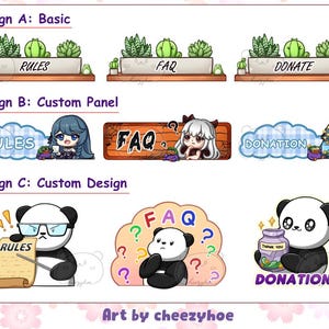 Custom Twitch Panels Commission (DIGITAL FILE) - Etsy
