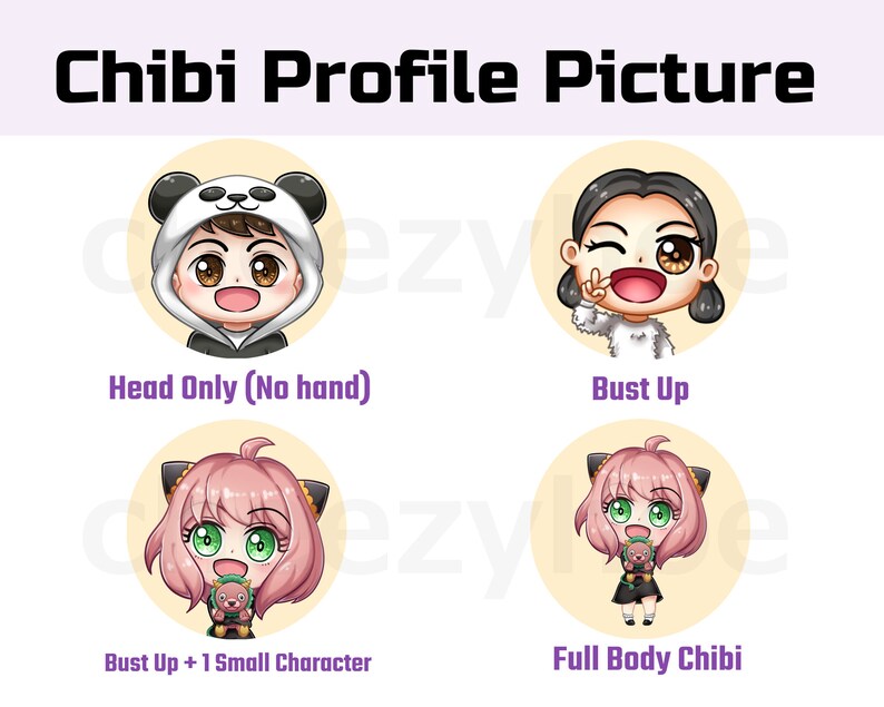 Chibi Commission Chibi Profile Picture Chibi Icon - Etsy