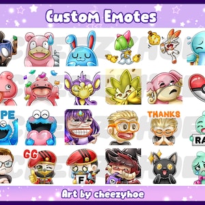 YCH Emotes Custom Emotes Badges Commission for Twitch,discord,trovo ...