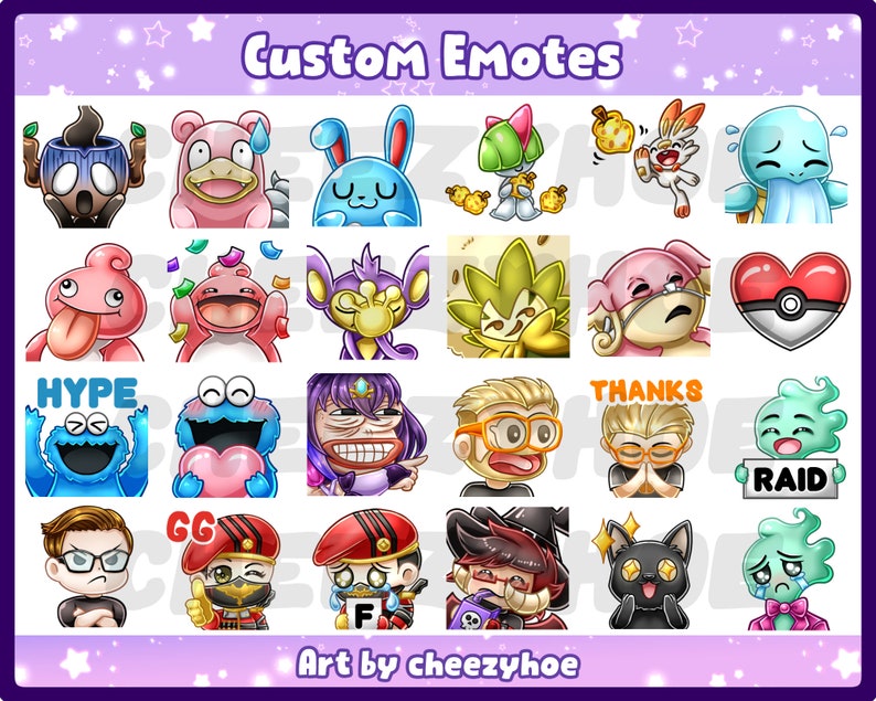 Custom Emotes and Badges Commission for Twitchdiscordtrovo - Etsy