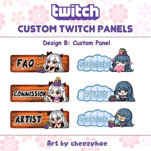 Custom Twitch Panels Commission (DIGITAL FILE) - Etsy