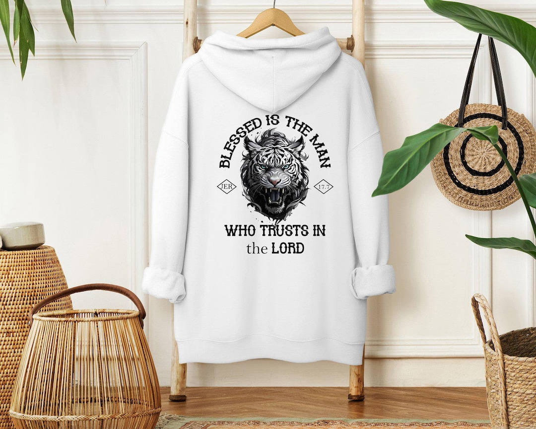 Blessed is the Man Christian Hoodie, Jesus Sweatshirt, Bible Verse ...