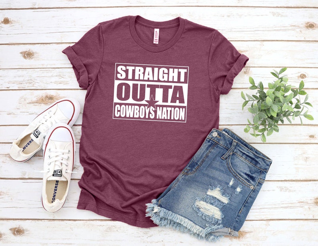 Men's Straight Outta Cowboy Nation Shirt, Football Season T-shirt, Gift ...