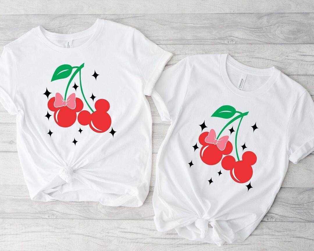 Disney Minnie Mouse Cherry Shirt, Minimalist Disney Gift, Cherry ...