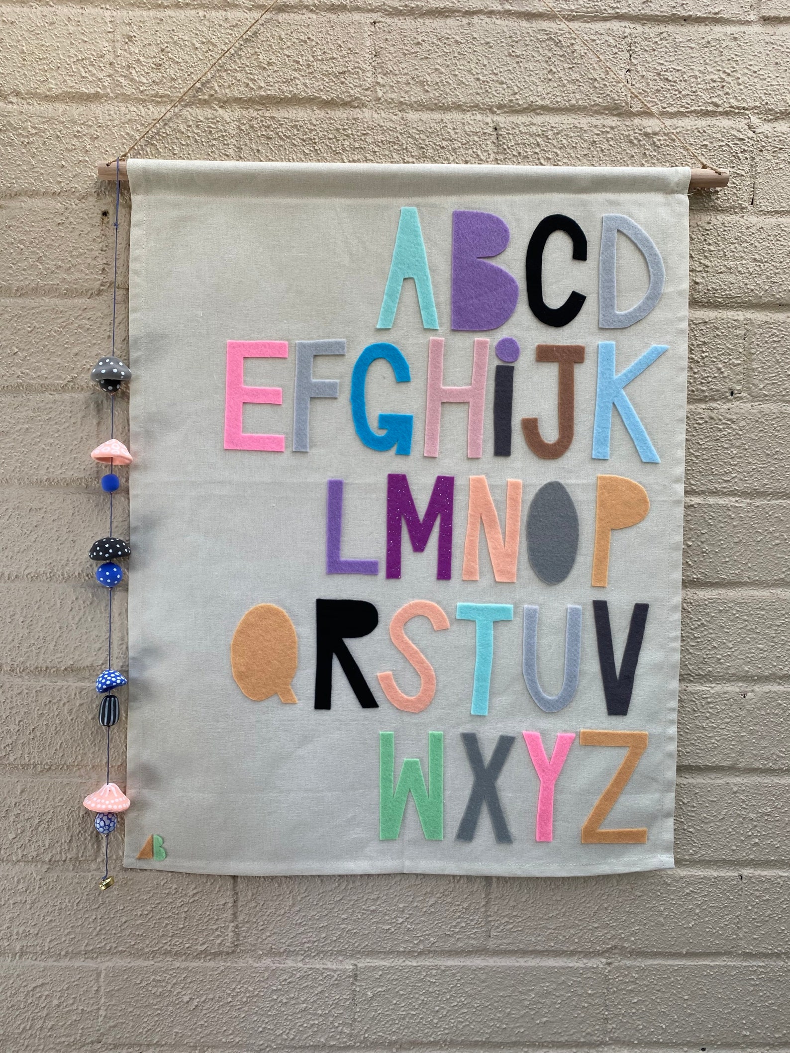 Alphabet Wall Hanging on Linen - Etsy