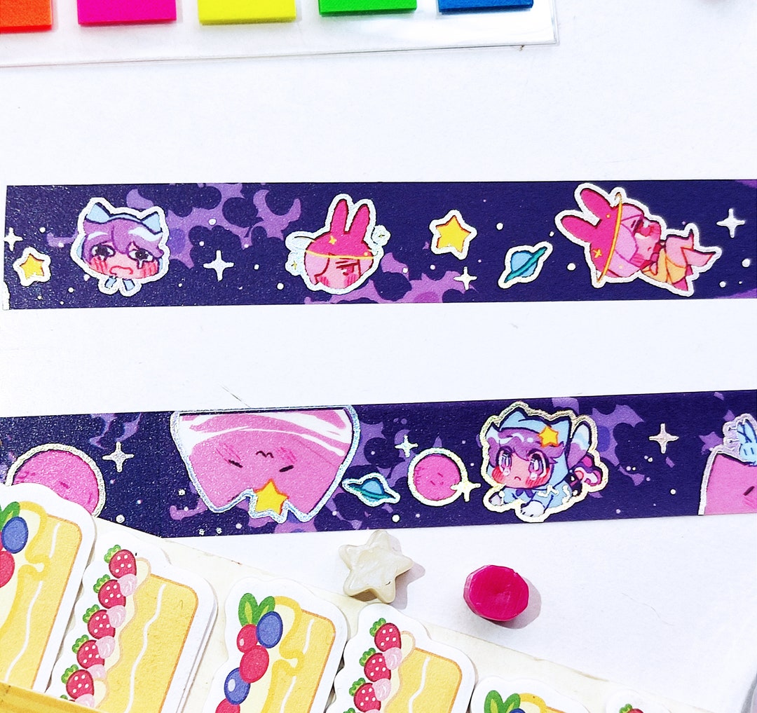Cats Washitape Holographic Bullet Journal Decoration Stationery Galaxy ...
