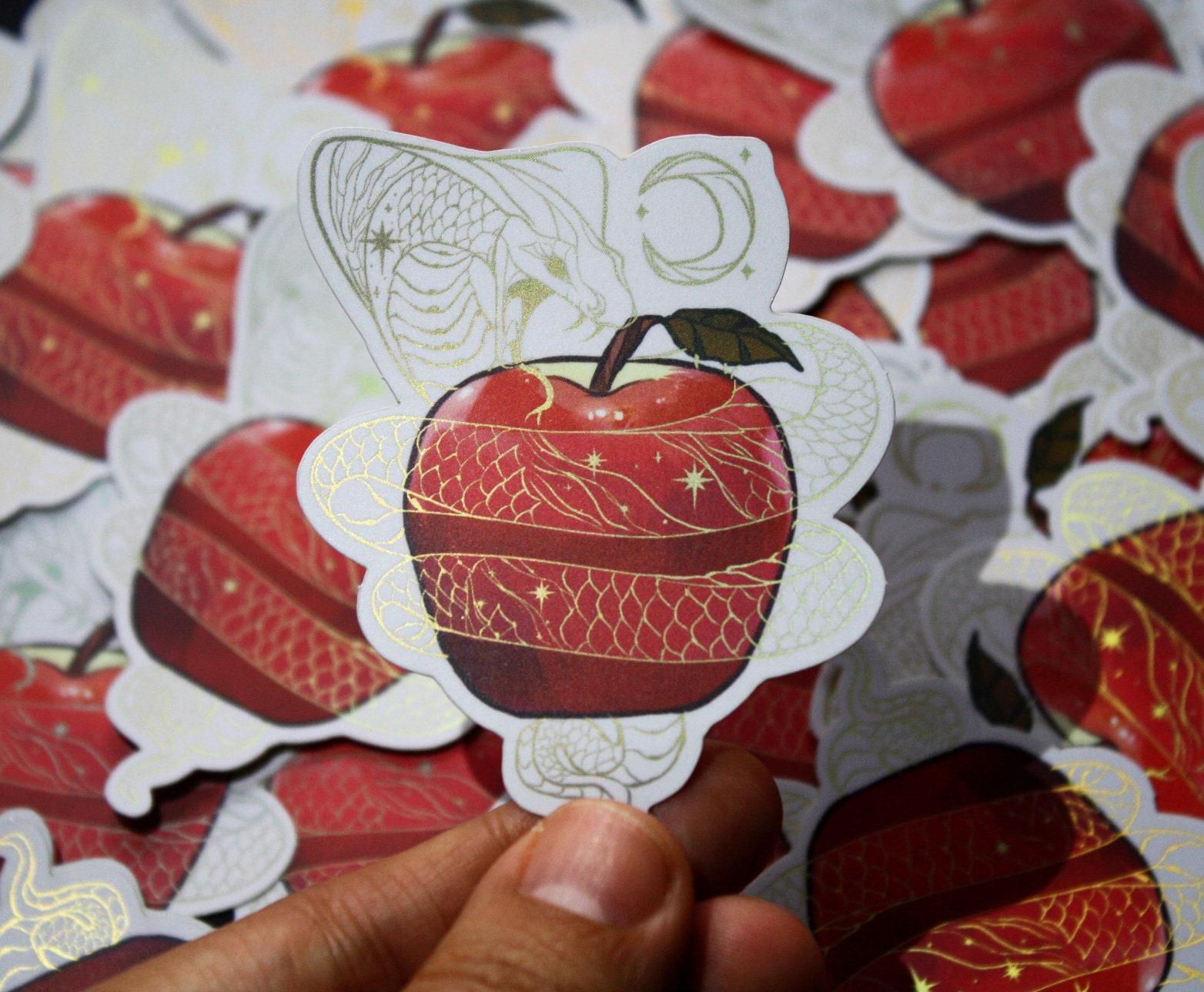 Snake Apples Reptile Sticker Vinyl Fruits Animals Red | Etsy