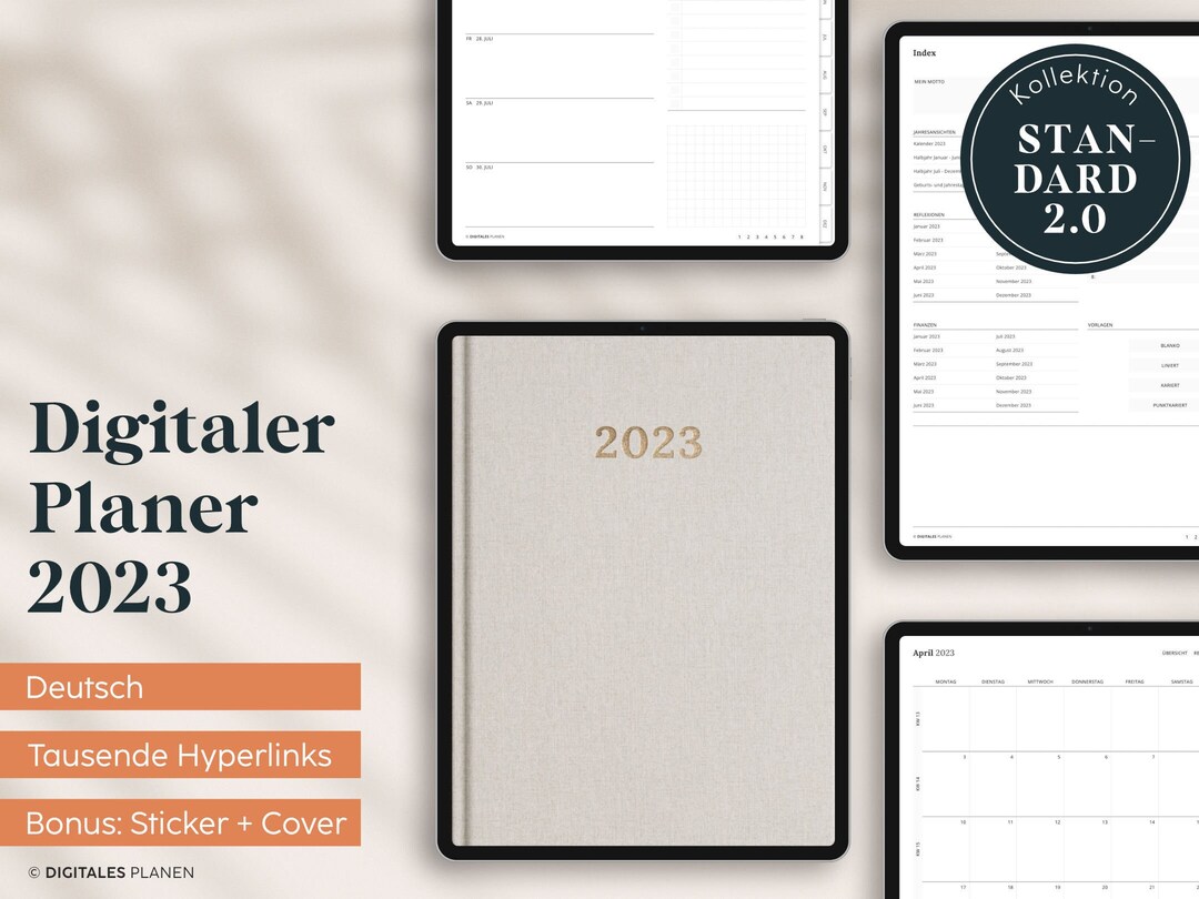 Digitaler Planer 2023 Deutsch Digitaler Tagesplaner Standard - Etsy.de Digitaler Planer 2023 Deutsch Digitaler Tagesplaner Standard - Etsy.de