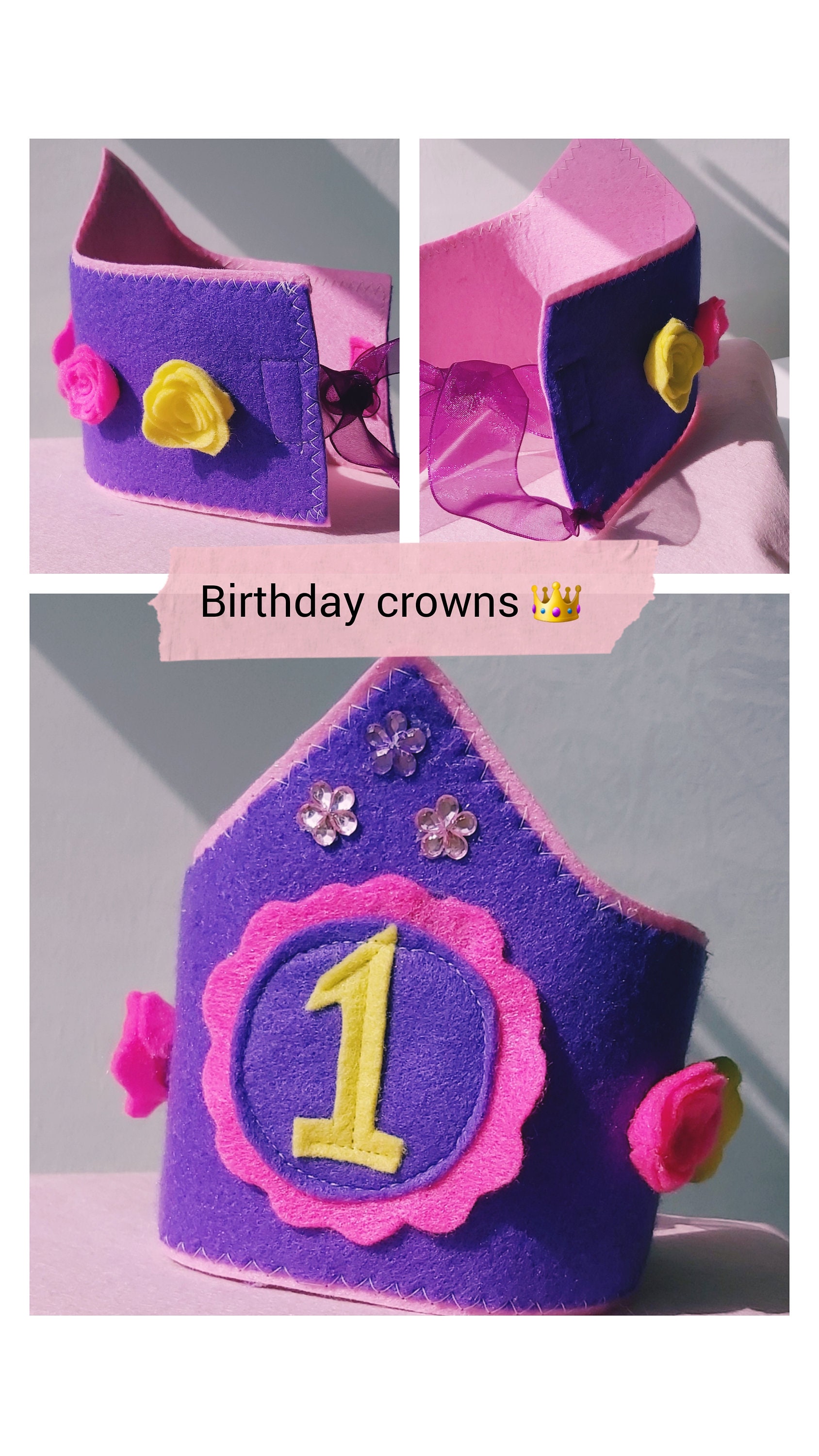 Cute Crowns for Your Little Princess. Ideal for Birthday Photoshoots or ...
