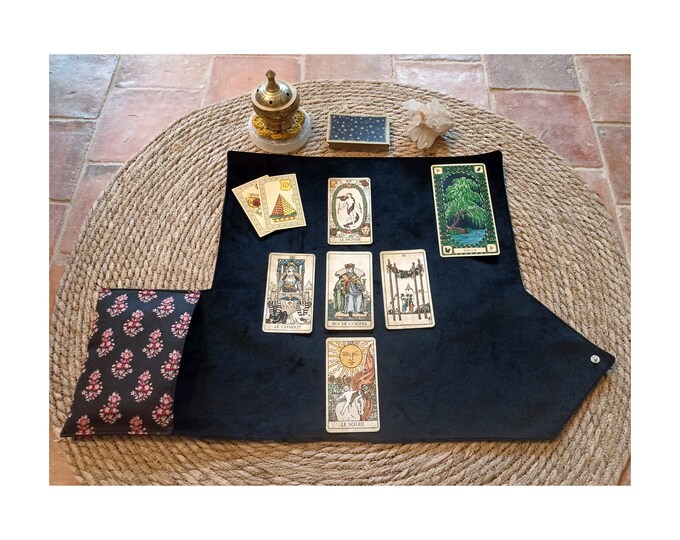 Tarot Pouch / Nomadic Drawing Pouch / Tarot Drawing Mat, Cards, Velvet ...