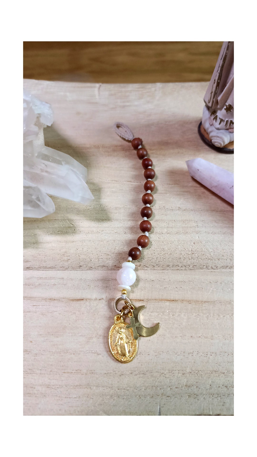 Decade Chain, Rosary, Rosary, Sandalwood Talisman, Medal of the ...
