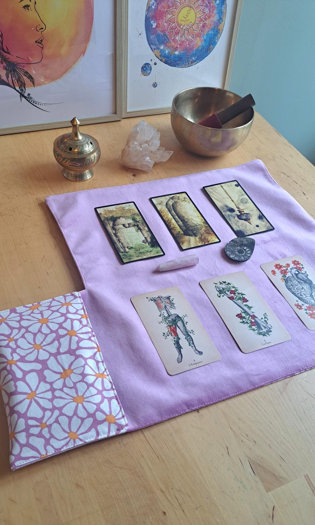 Tarot Pouch / Nomadic Drawing Pouch / Tarot Drawing Mat, Cards, Oracle ...