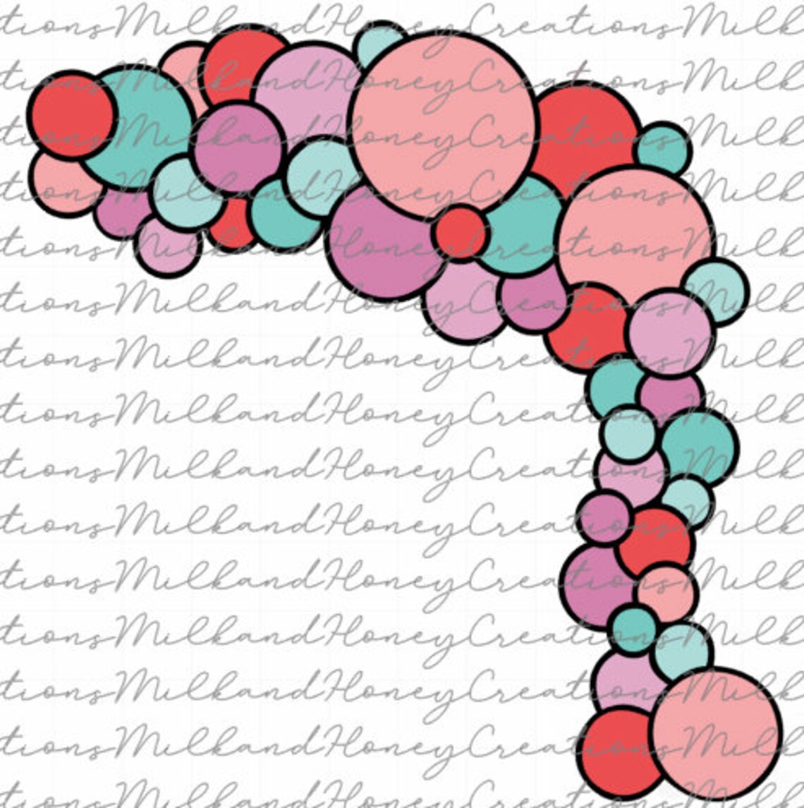 Balloon Garland SVG/PNG Download - Etsy