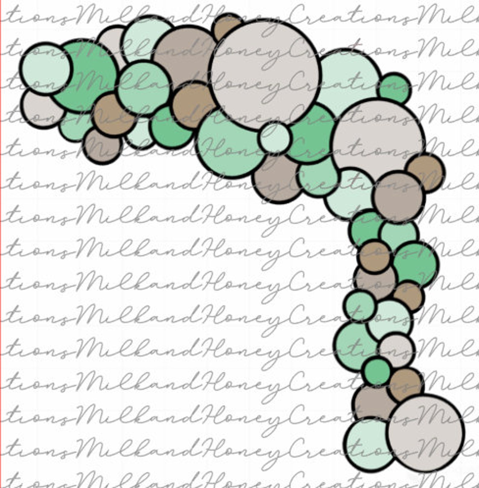 Balloon Garland SVG/PNG Download - Etsy