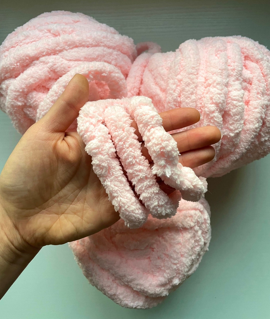 Chunky Yarn, Chunky Chenille Yarn, Arm Knit Yarn, Pink Yarn, Make Your ...