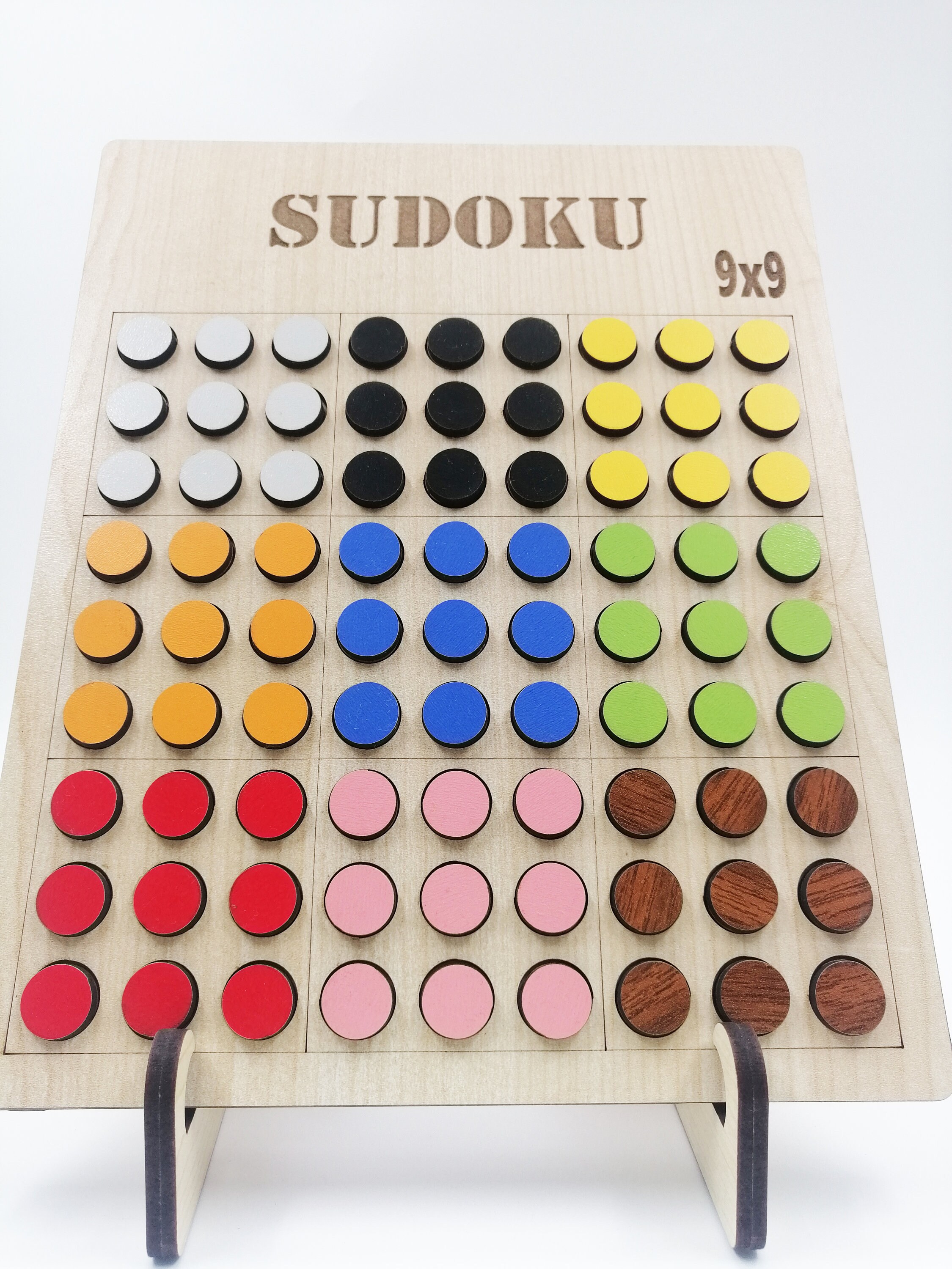 Colored Sudoku 9x9, Wooden Puzzle, Children’s Games, Educational ...