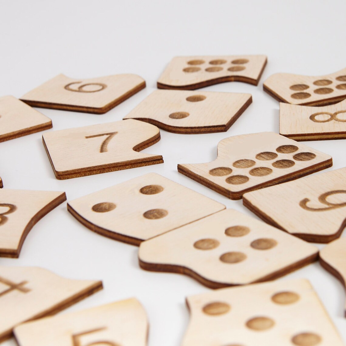 Wooden Number Puzzle, Montessori-wood Uppercase & Lowercase Matching ...