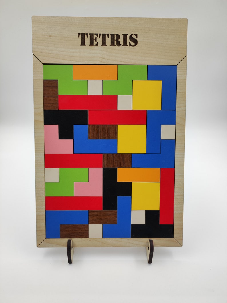 Tetris Wooden Puzzle, Educational Wooden Puzzle, Children’s Games ...
