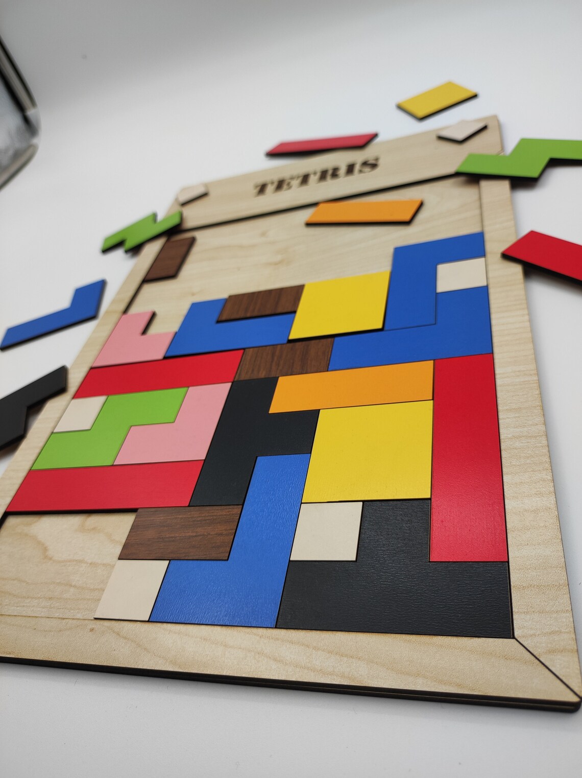 Tetris Wooden Puzzle Educational Wooden Puzzle Childrens - Etsy