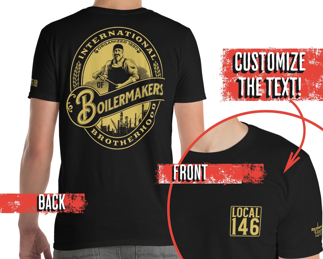 Customizable Boilermakers Brotherhood T-shirt Gold Print, Personalized ...