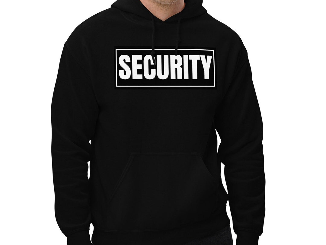 Unisex Security Hoodie, Professional Look Pullover, Bold Print Security ...