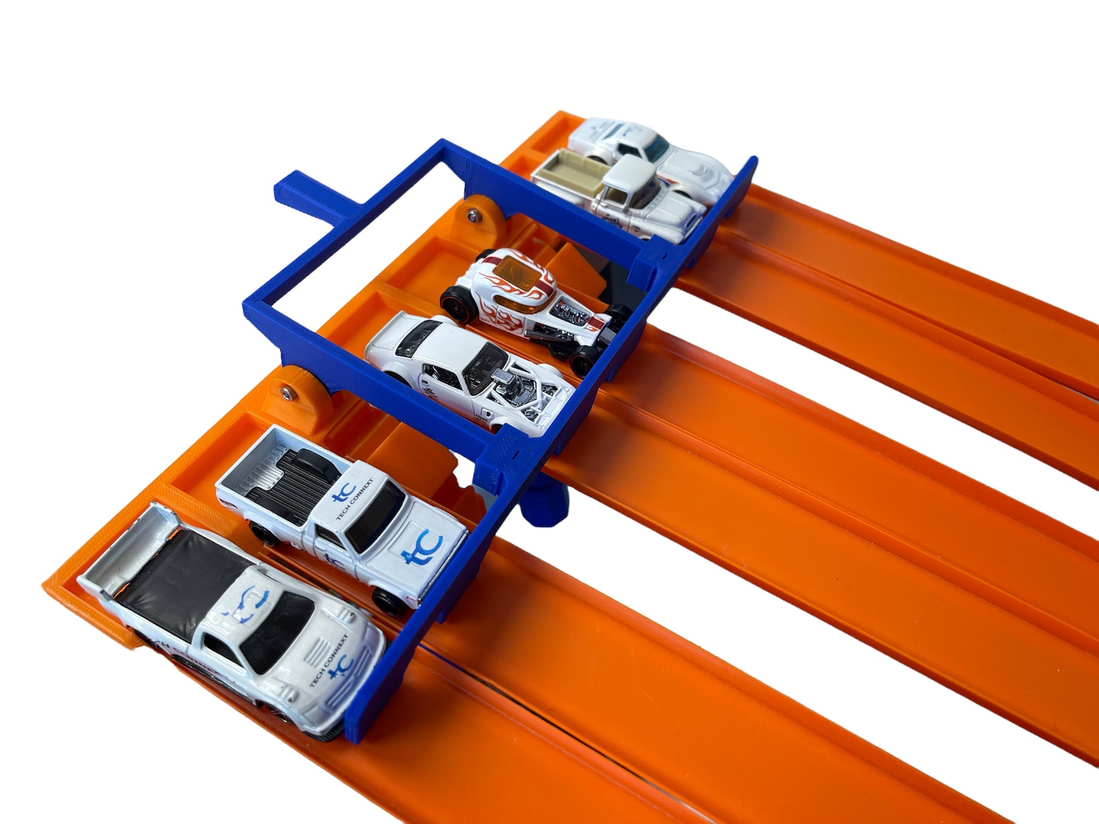 6-lane Starting Gate: Hot Wheels & Matchbox Compatible With Track ...