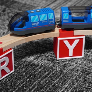 Personalized Wooden Train Track Bridge Set - Customizable, Eco-friendly ...