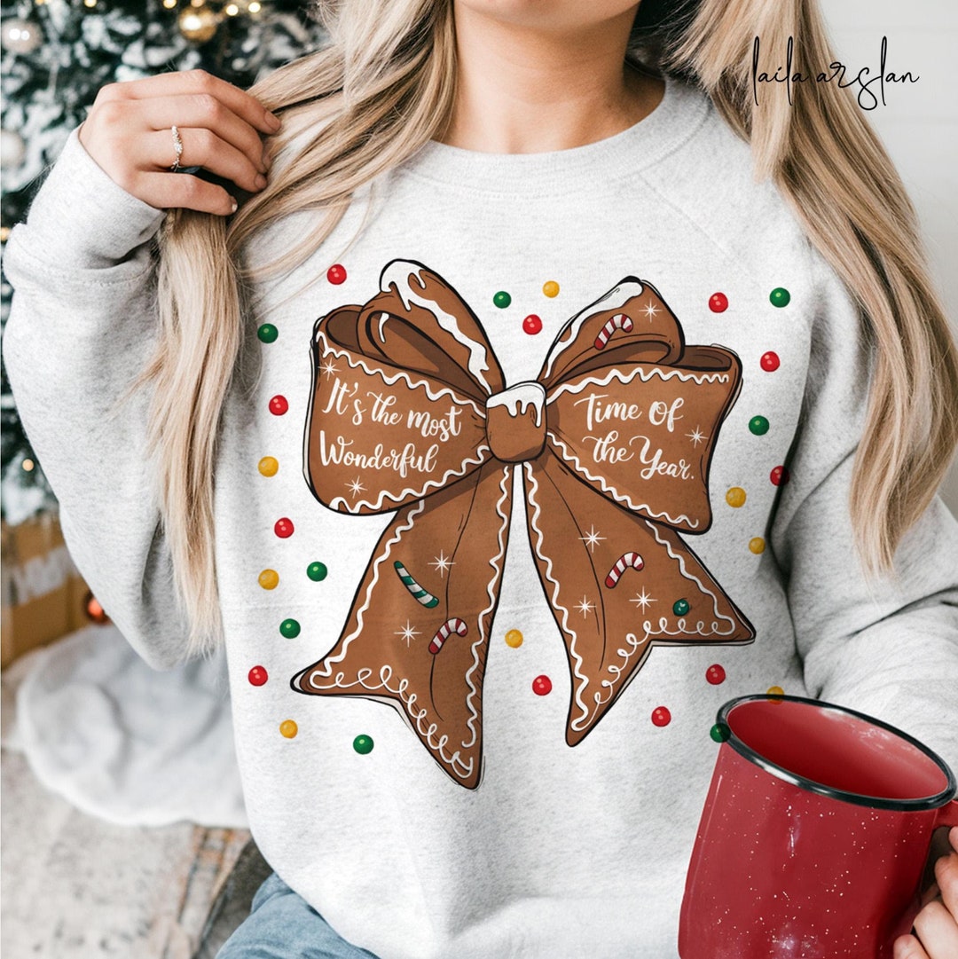 Gingerbread Coquette Png, Gingerbread Bow Png, Christmas Coquette ...