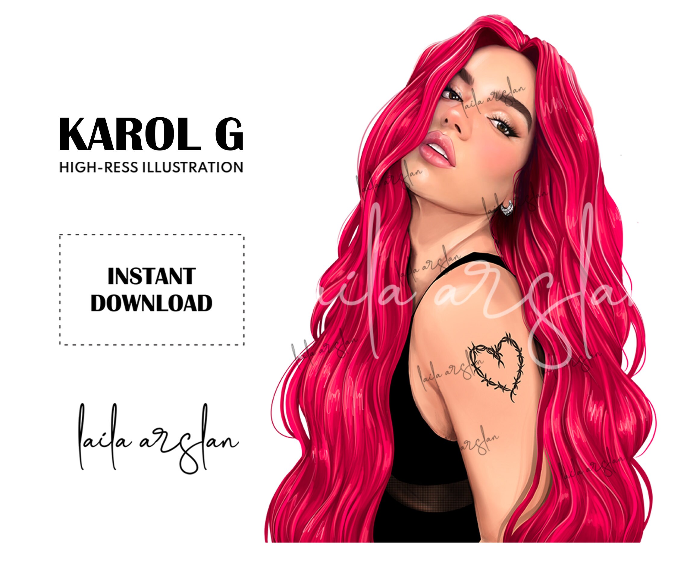 Karol G Red Hair Png Digital Download File Sublimation Karol - Etsy Canada
