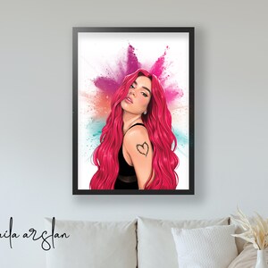 Karol G Red Hair Png Digital Download File Sublimation, Karol G PNG ...