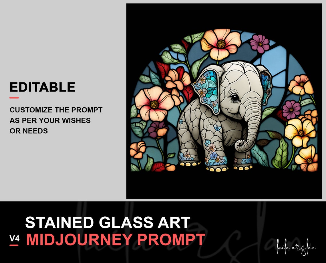 Ai Generated Stained Glass Art Midjourney Prompt High Quality - Etsy