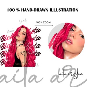 Karol G Red Hair Png Digital Download File Sublimation, Karol G PNG ...