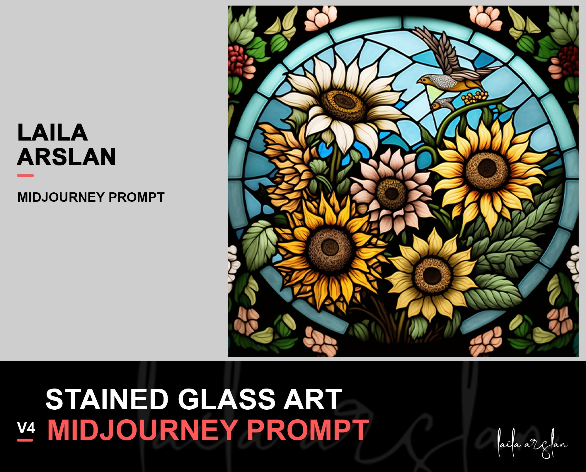 Ai Generated Stained Glass Art Midjourney Prompt High Quality - Etsy