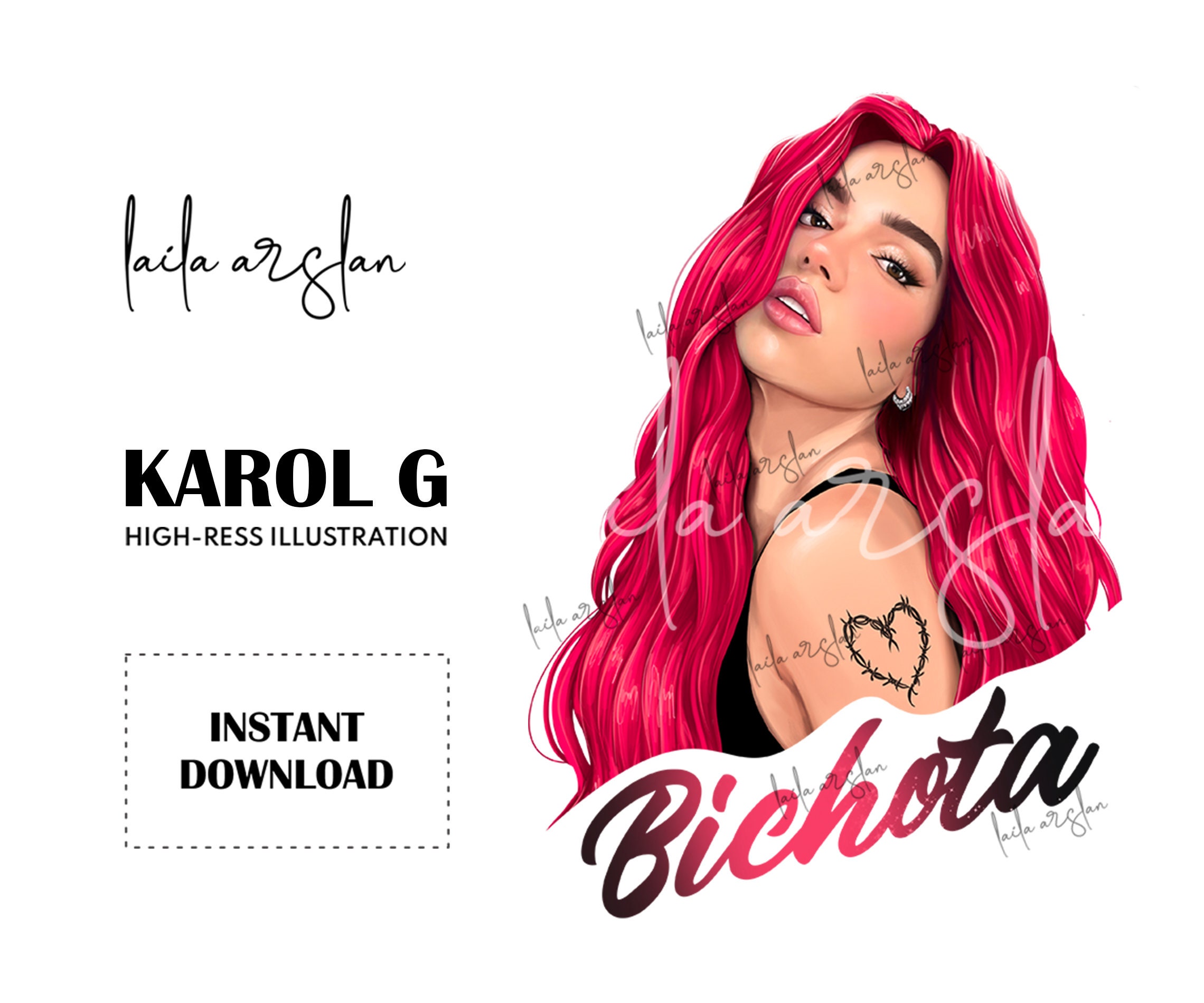 Karol G Red Hair Png Digital Download File Sublimation Karol - Etsy ...