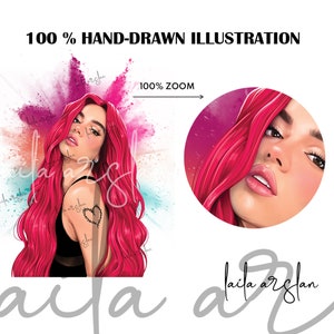 Karol G Red Hair Png Digital Download File Sublimation, Karol G PNG ...