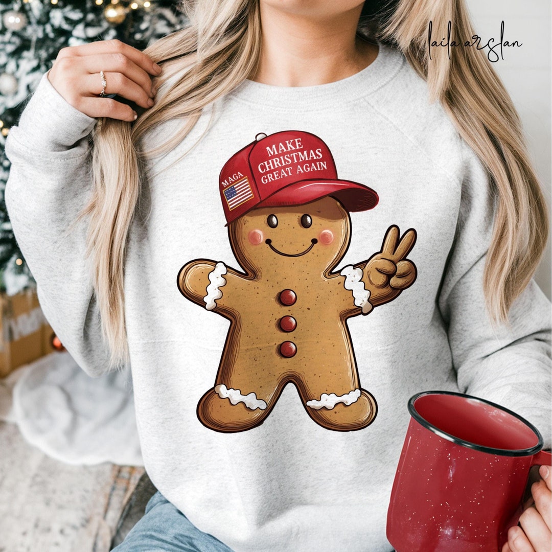 Gingerbread Trumpp Make Christmas Great Again Png, Trump Christmas Png ...