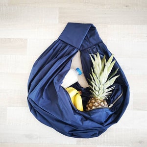 Reusable Blue Grocery Bag Large Farmers Market Bag - Etsy