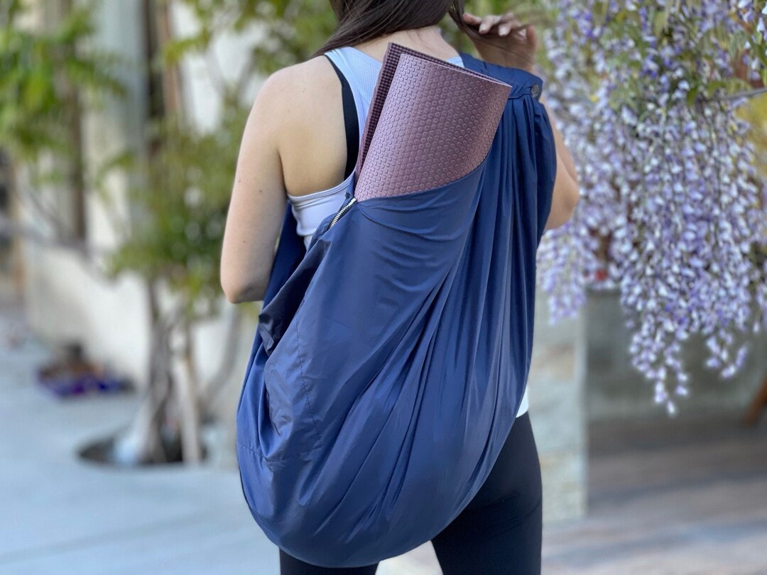 Oversized Yoga Mat Carrier With Pocket and Zipper, Sustainable Foldable ...