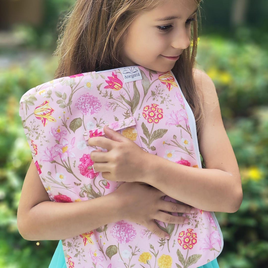 Fancy Fabric Folder for Kids, Cute Fabric Textbook Folder With Zipper ...