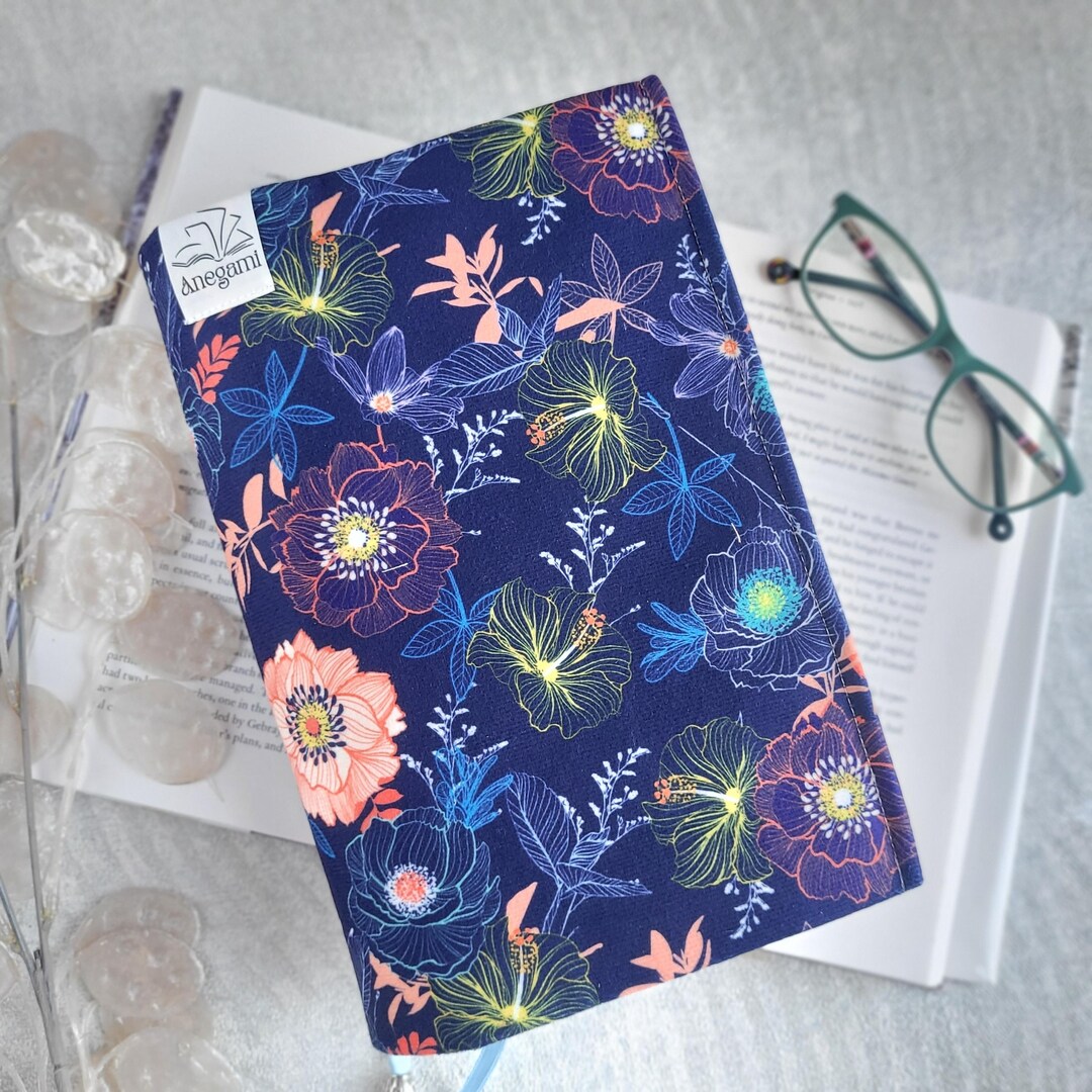 Stylish Floral Padded Book Cover With Satin Bookmark and Metal Tassel ...