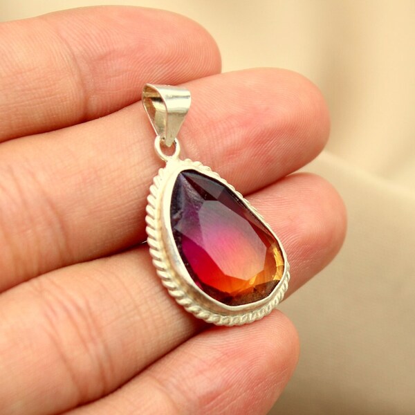 Watermelon Tourmaline Pendant - Etsy