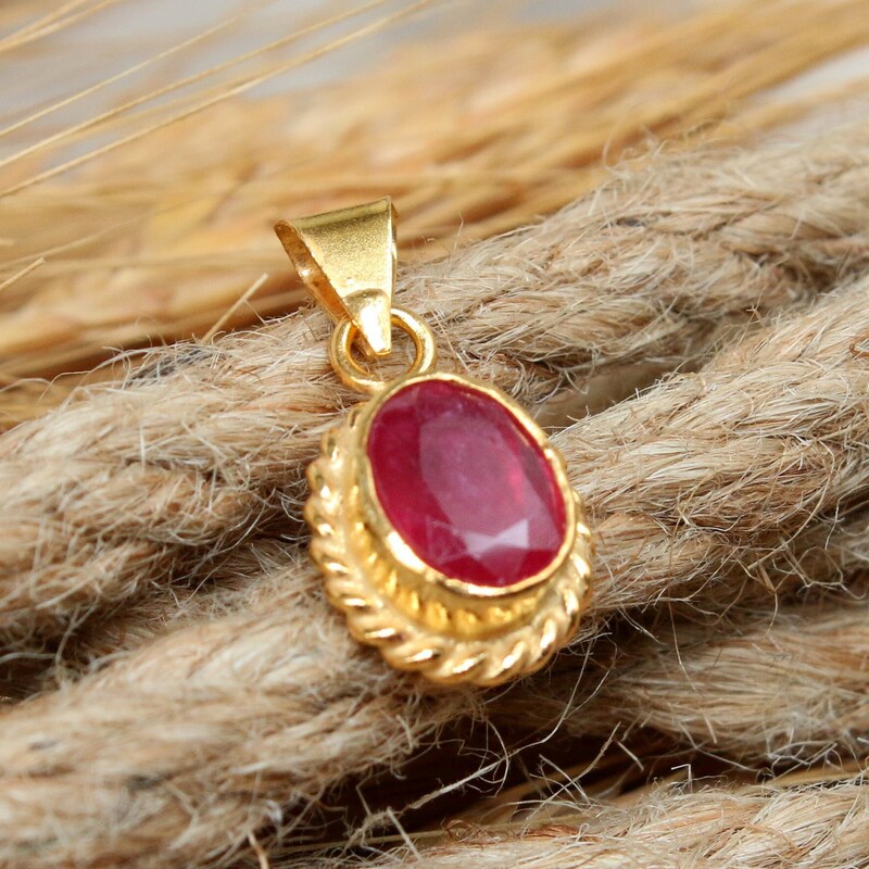 Ruby Pendant - Etsy