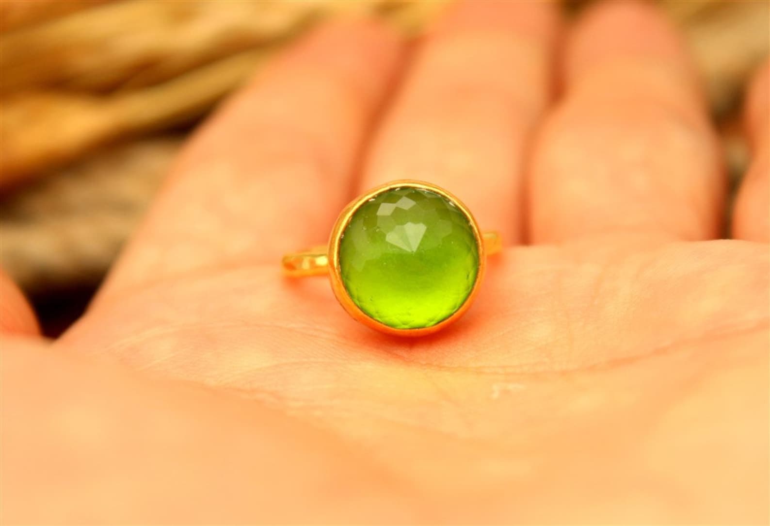 Peridot Silver Ring Peridot Ring Sterling Silver Ring | Etsy